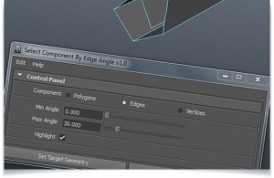 FX Select Component Maya Script For Selecting Edges By Angle