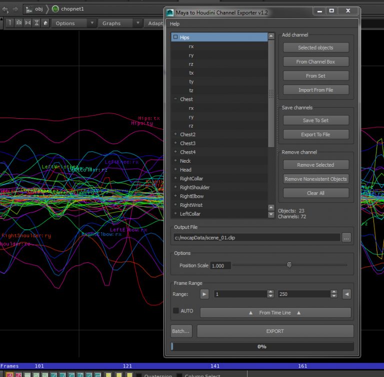 Maya To Houdini Channel Exporter - Lesterbanks