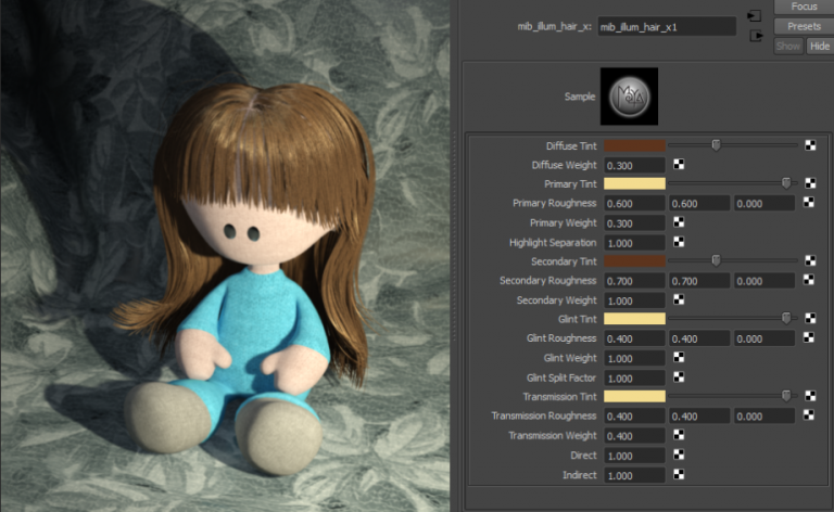 Use Mental Ray Custom Shaders to Render Maya XGen Hair - Lesterbanks