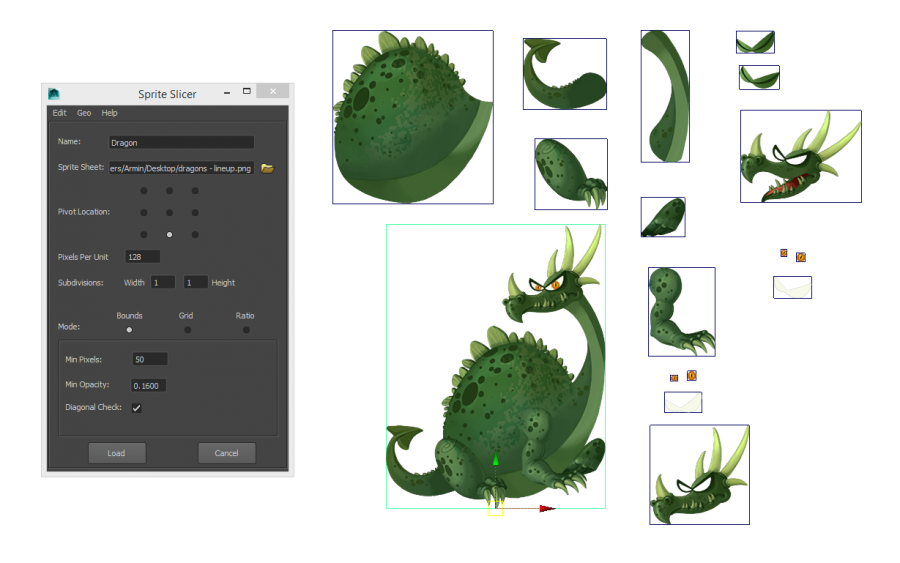 Maya Sprite Slicer Tool Automatically Generates Planes and UVs Based on ...
