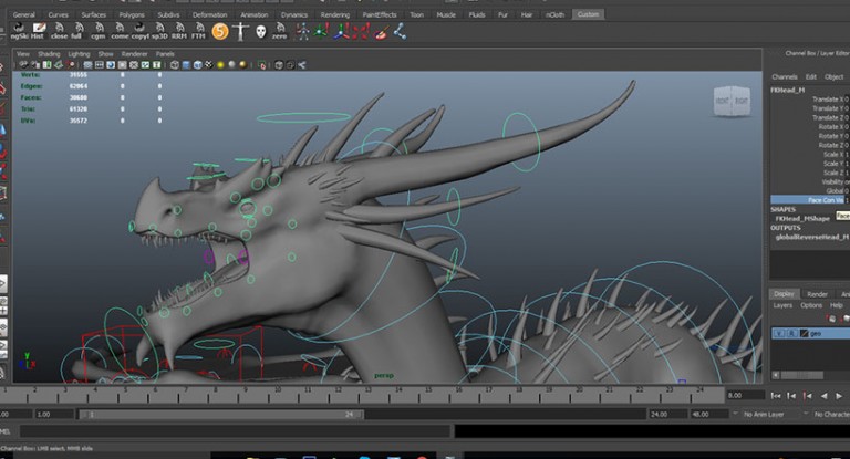 CG Artist Truong Chau Shares His Free Dragon Rig for Maya - Lesterbanks